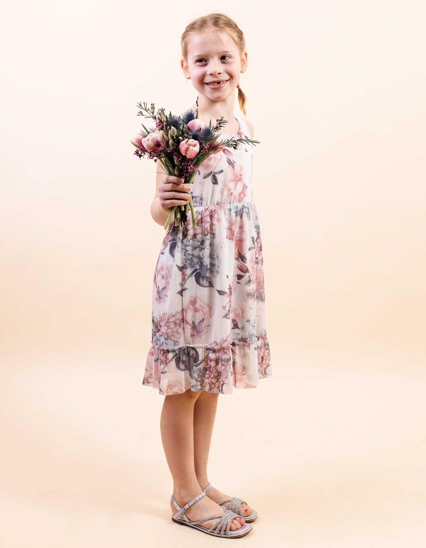 Kinder Blumekleid Mädchenkleid Blumenmädchendieses Floral Bedruckte