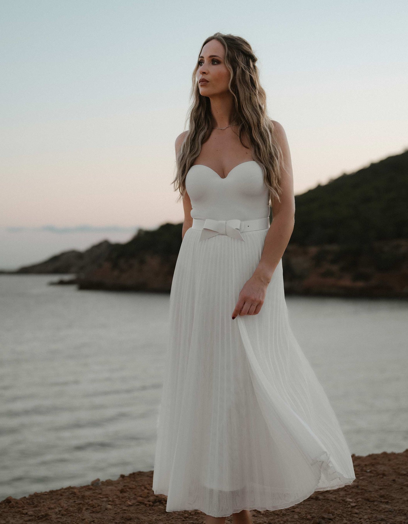 CONSTANT LOVE Weißer Plisseetüll Braut Rock – www.andcompliments.com