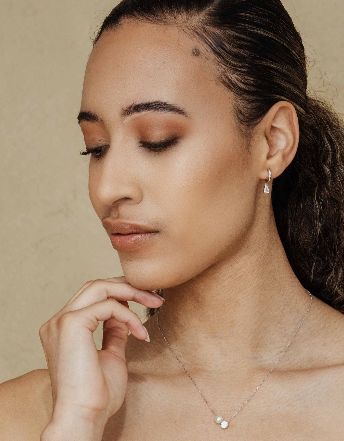 Ohrringe Loop mit Tropfen Silber - 925er Silber – www.andcompliments.com